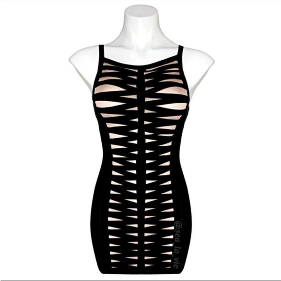 bebe | Dresses | Bebe Ladder Cut Out Body Con Dress Bnwt | Poshmark